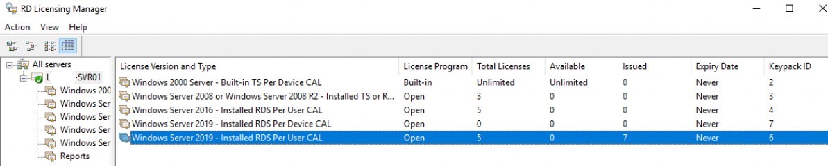 RD Licensing Diagnoser shows no licenses avail. but RD Licensing ...