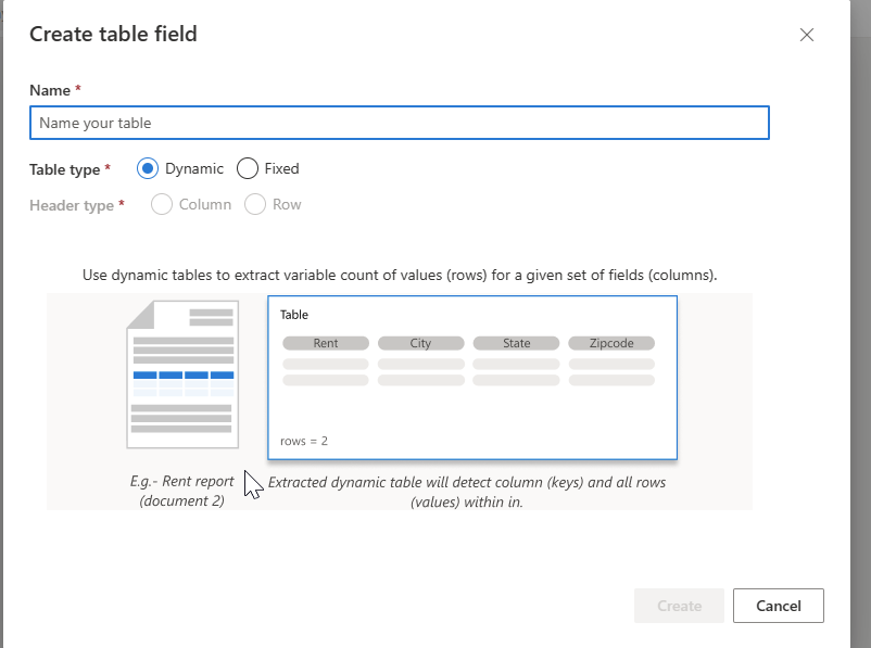 How to train model for tables with dynamic vertical and horizontal headers - Microsoft Q&A