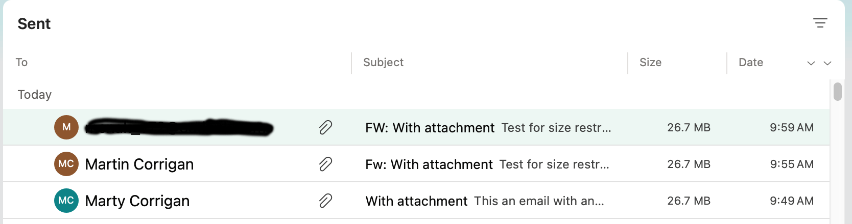 Recipient Email System believes message 10MB larger than the actual size. - Microsoft Q&A