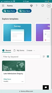 Issue with Microsoft forms. - Microsoft Q&A