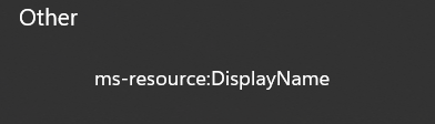 ms-resource:DisplayName, what is it? - Microsoft Q&A