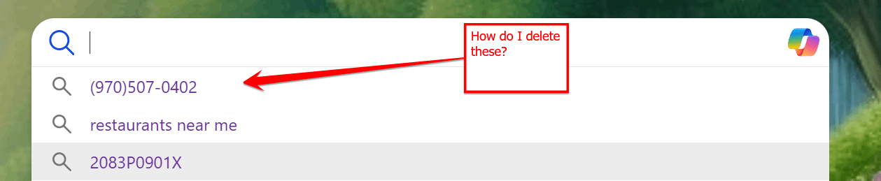 How do I delete searches from the Edge search bar? - Microsoft Q&A