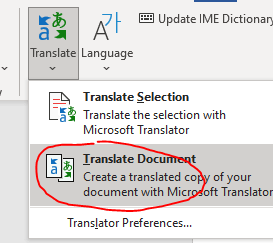 formula to translate language - Microsoft Q&A