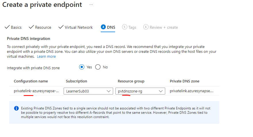 Azure synapse studio private endpoint configuration - Microsoft Q&A