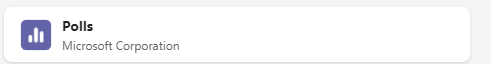 See results of a Teams Chat Poll done through the Polls app, not forms ...