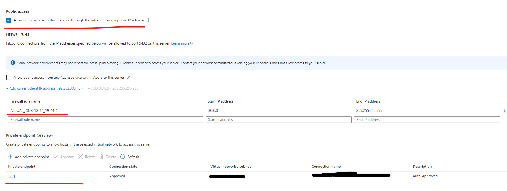 How do I make PostgreSQL DBaaS available publicly and to Azure private ... How do I make PostgreSQL DBaaS available publicly and to Azure private ...