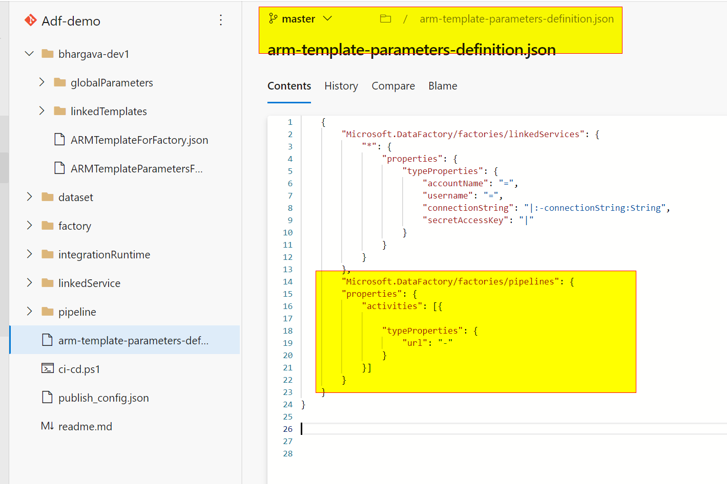 parameterize web activity url for the deployment - Microsoft Q&A