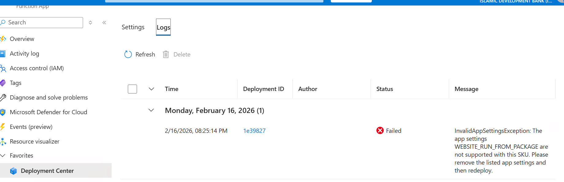 Azure function code doesn't gets update - Microsoft Q&A