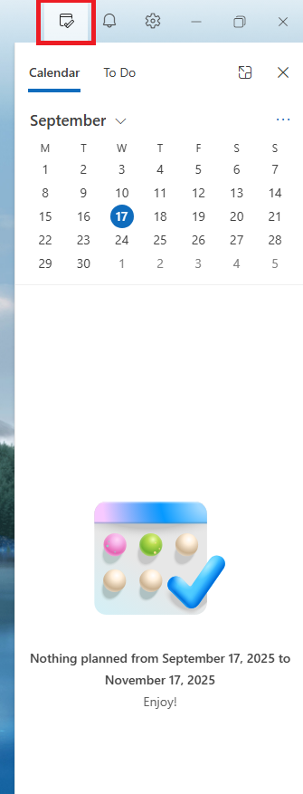 How do display the calendar on the Outlook home page? - Microsoft Q&A