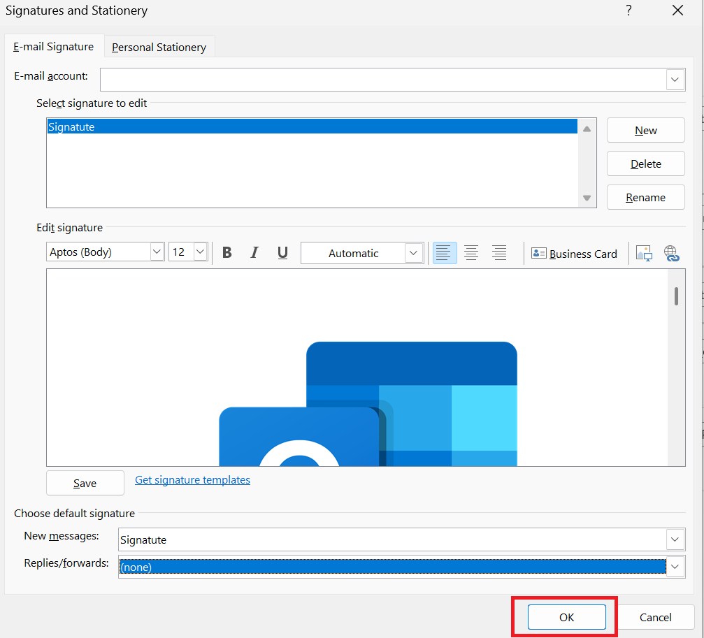 Can't add hyperlink to image in Outlook signature. The link icon ...