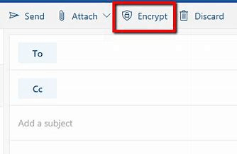 outlook web app more options vs encrypt button - Microsoft Q&A