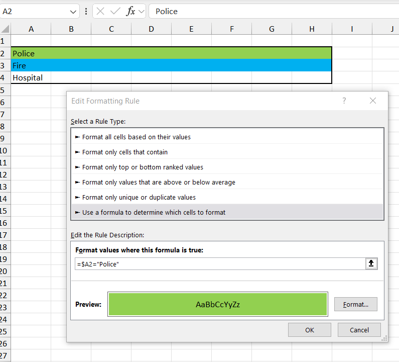 How to apply conditional formatting to a row - Microsoft Q&A