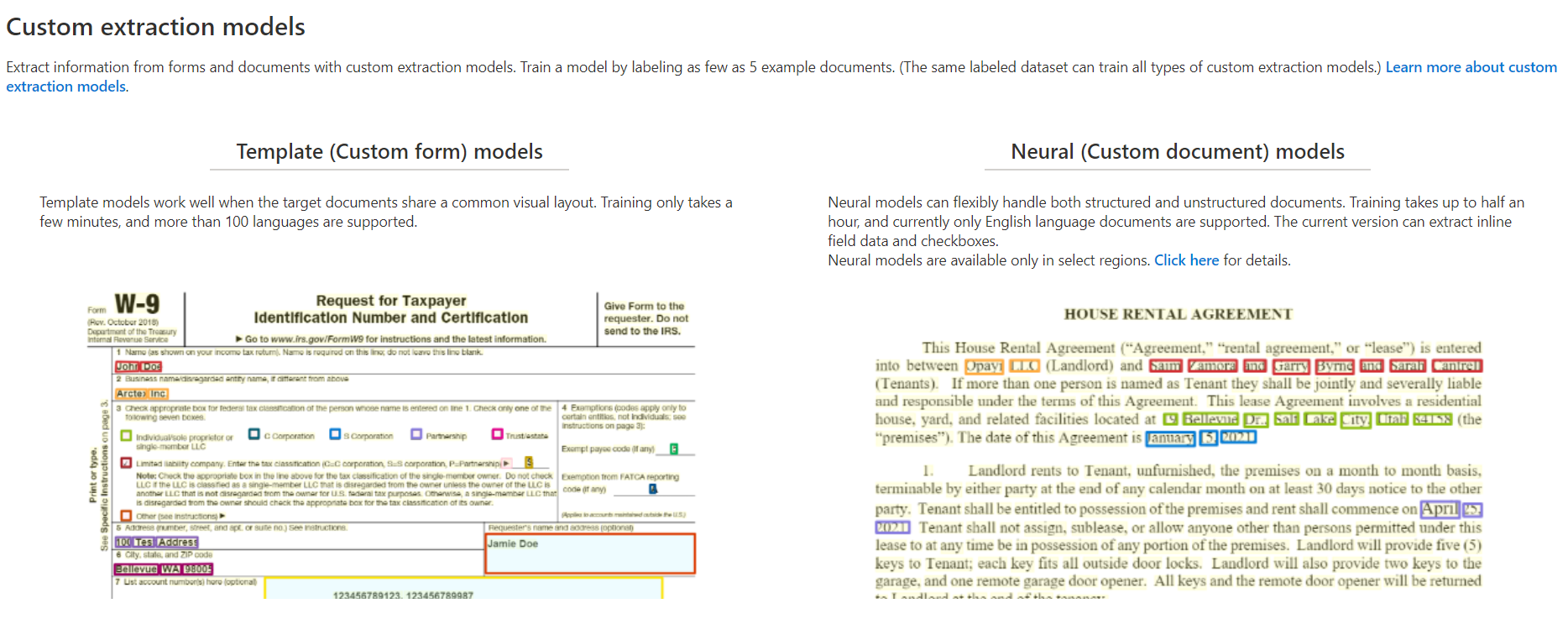 How to enable neural "neural" build model in Document Intelligence ...