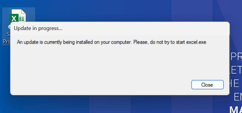 update in progress an update is currently being installed on your computer please do not try to ...