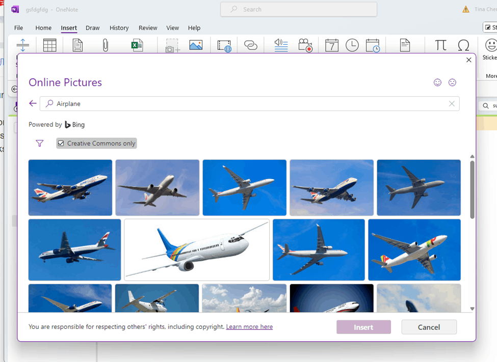Why am I unable to insert online pictures on OneNote? - Microsoft Q&A