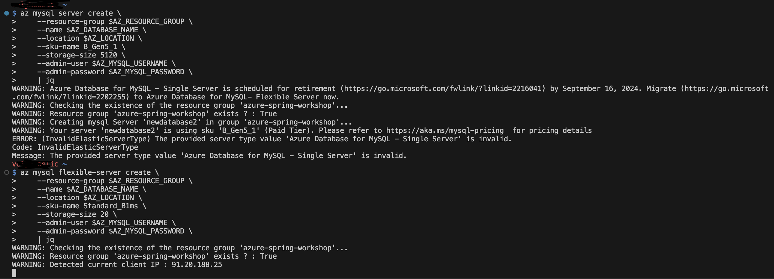 How do I create a flexible sql Server in my bash terminal? (Terminal ...