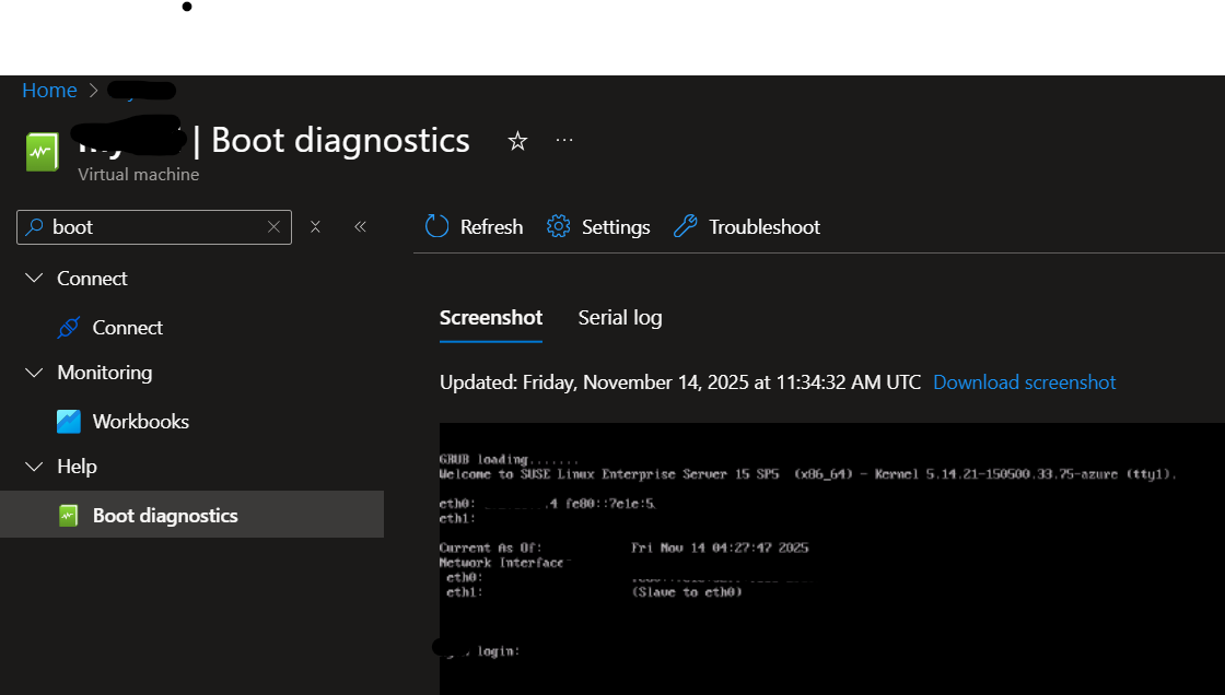 SSH to Azure VM suddenly stopped working, VM is healthy and NSGs allow ...
