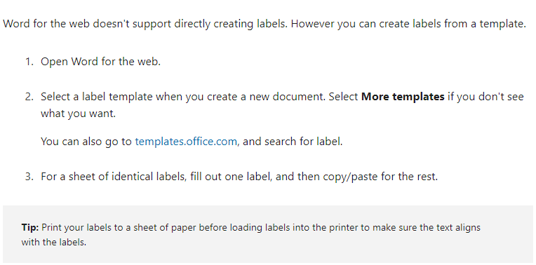 How to create labels using F3 license of Microsoft 365? - Microsoft Q&A
