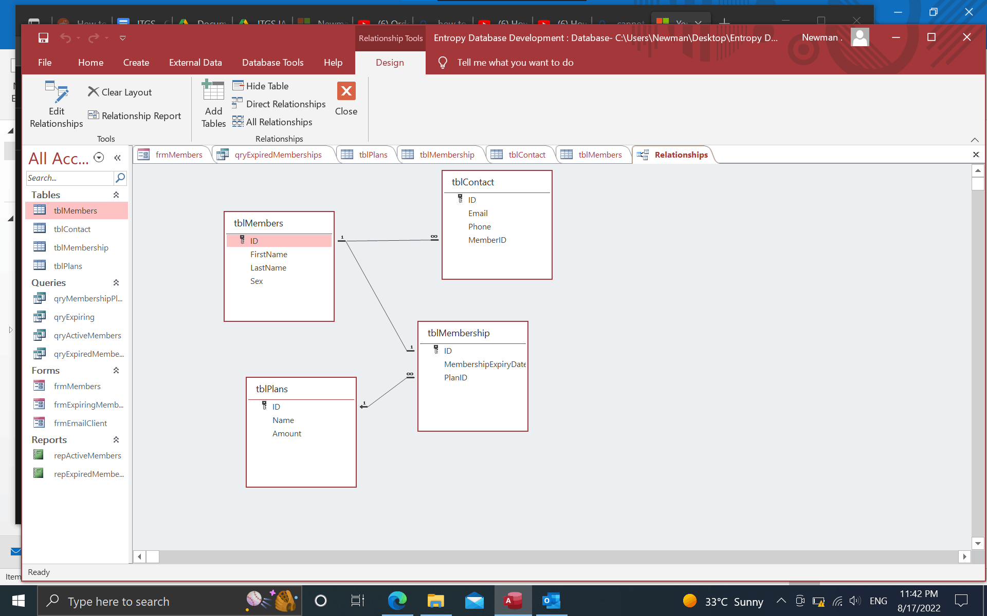 Two problems occurring in my database. - Microsoft Q&A