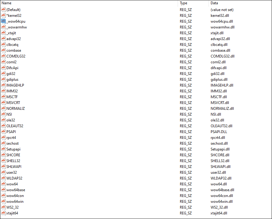Autoruns missing files: wow64cpu, wowarmhw, wow64, xtajit, and wow64win ...