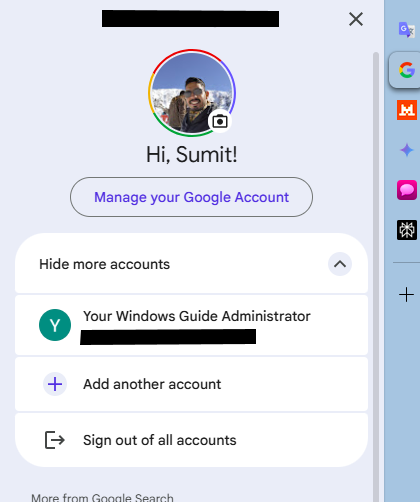 Microsoft Edge Side Bar and Google Login - Microsoft Q&A