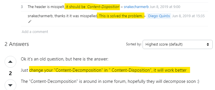 When I check an email in Outlook that I got in my mailbox with an attachment, the header of that ...