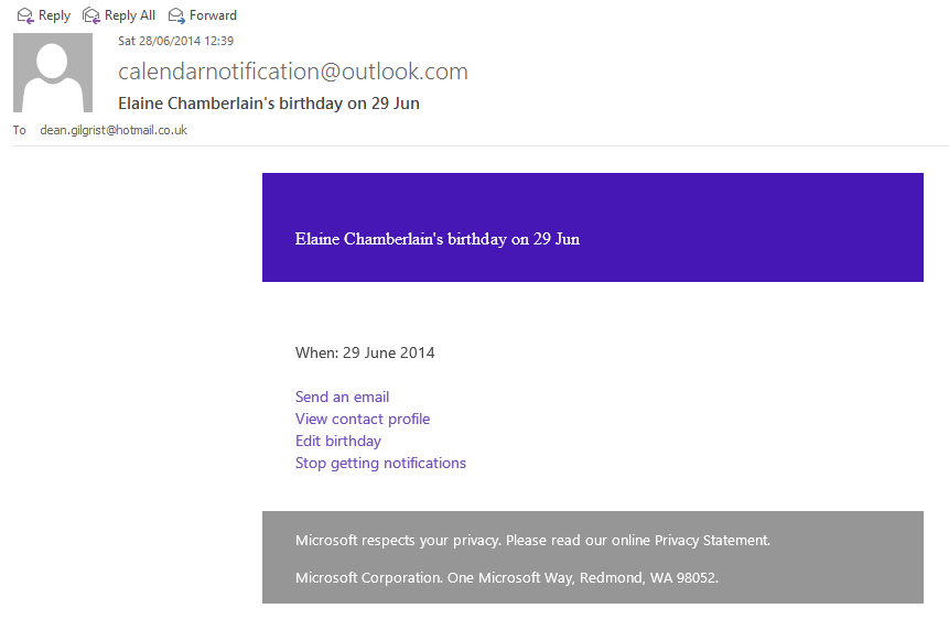 How to sync Facebook birthdays with hotmail calendar - Microsoft Q&A