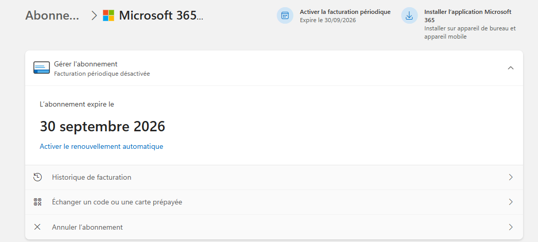 Renouvellement Facturation Annuelle Microsoft 365 - Microsoft Q&A