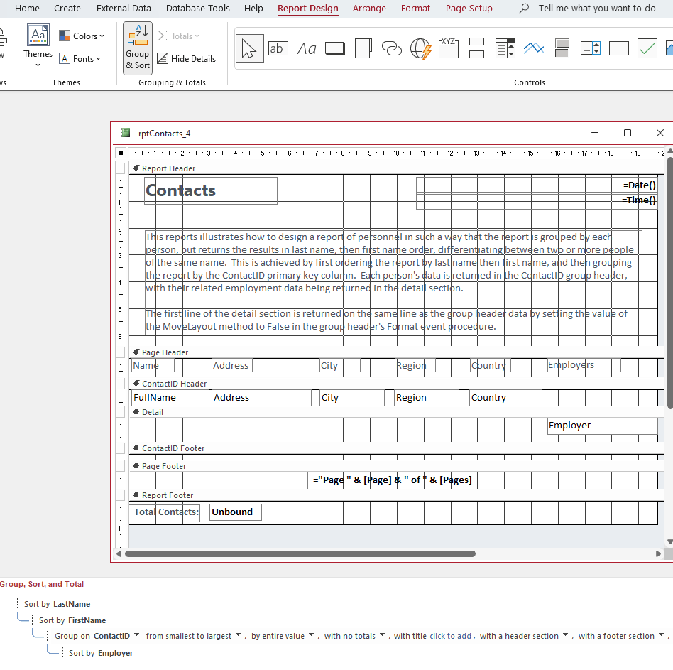 How to create a Header above the Detail section - Microsoft Q&A