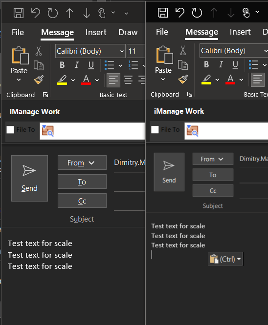 Outlook new email looks tiny when opening from task bar - Microsoft Q&A