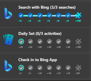 Daily Set and Bing Daily Check-In not working - Microsoft Q&A