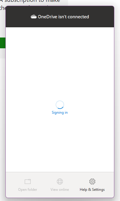 OneDrive isn't connected - Microsoft Q&A