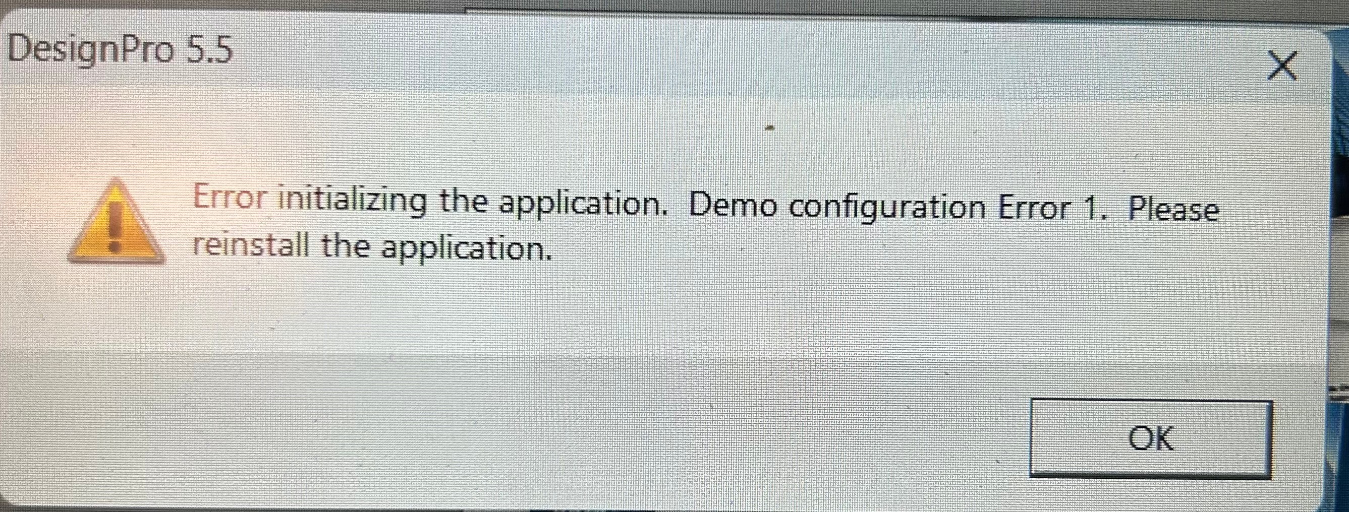 Demo Configuration Error 1 message - Microsoft Q&A
