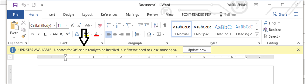 How to get rid of Irritating banner of Updates in Microsoft office 2016 ...