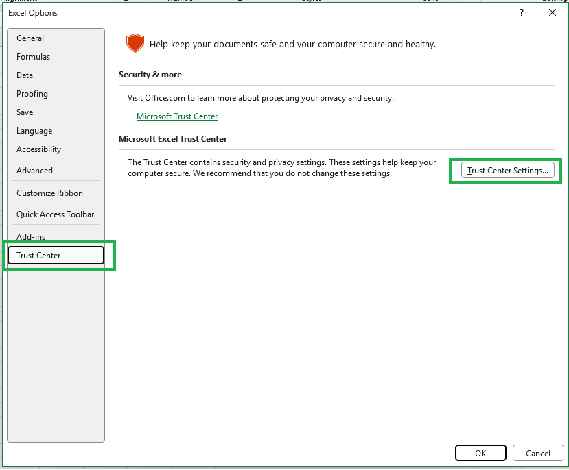 How to disable Excel Security Warning for only one excel file ...
