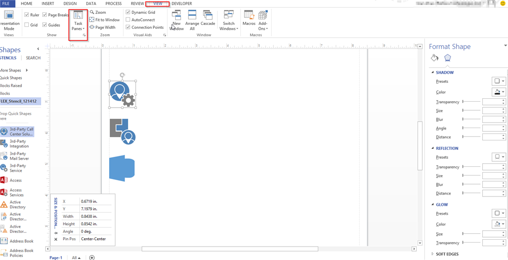 How to make Object/Shape Browser visible in Visio 2013 if any ...