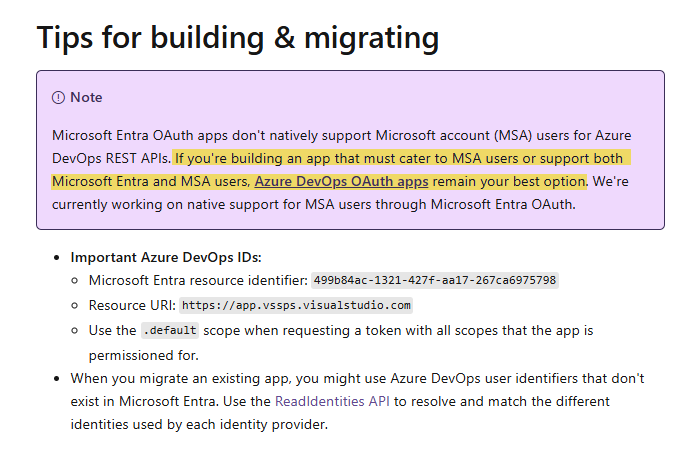 Migrating From Legacy Azure Devops Oauth To Microsoft Entra Oauth How Can I Support Both