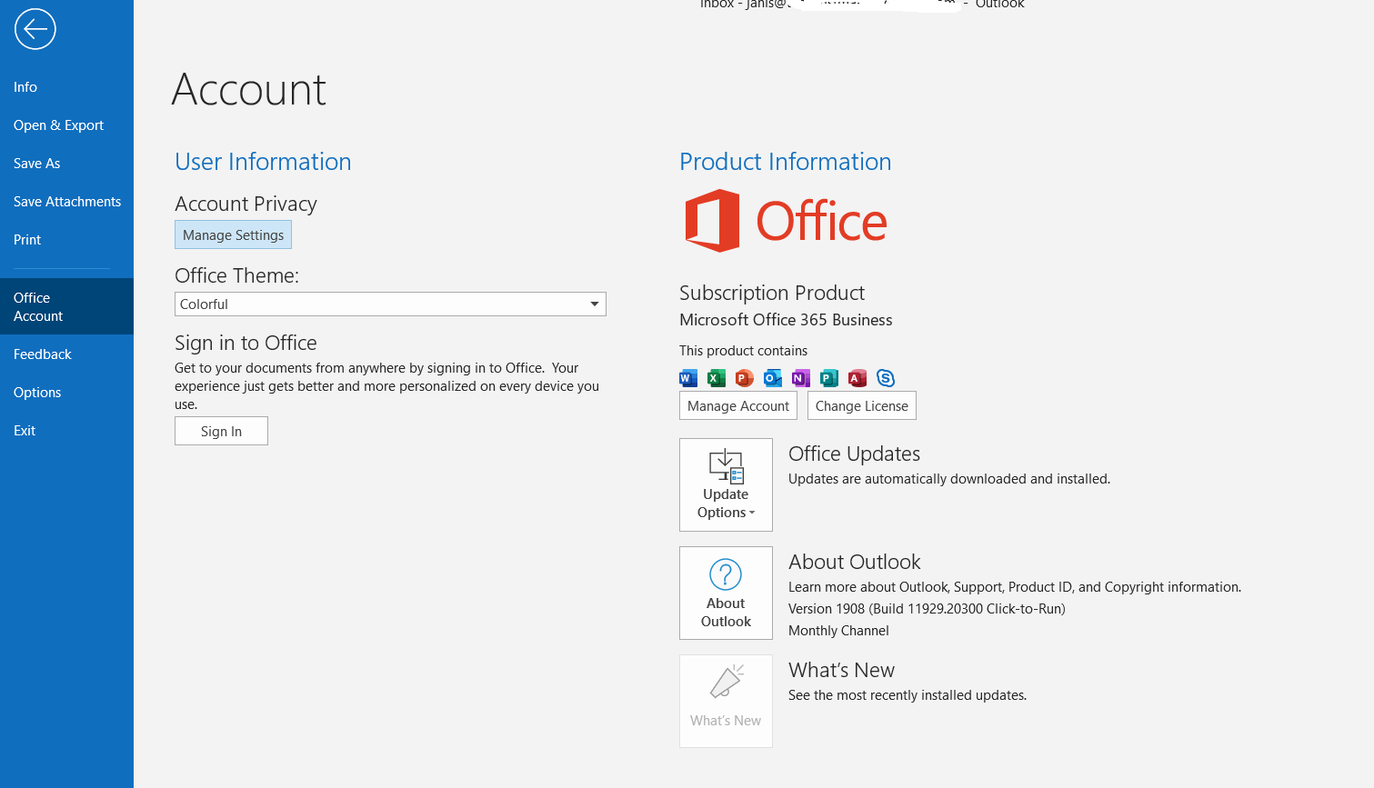 Outlook 365 - Sign into Microsoft Account - Microsoft Q&A