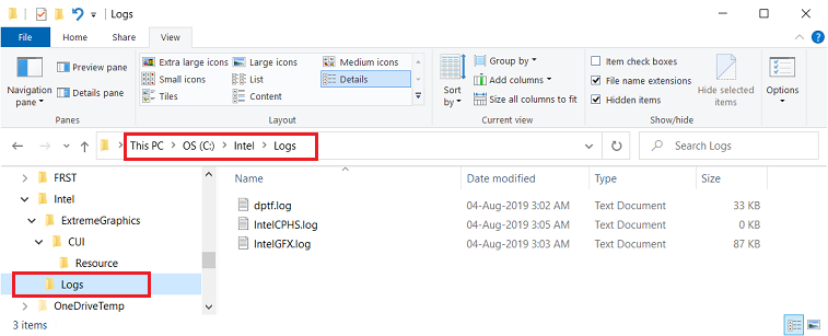 related to intel folder in c drive - Microsoft Q&A
