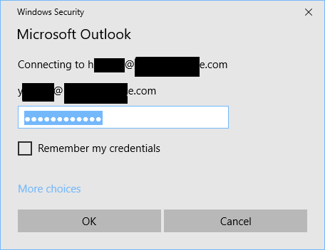 Outlook prompting for other user's credentials - Microsoft Q&A