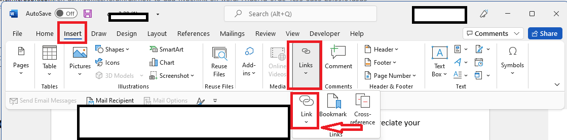 How to add hyperlink on word - Microsoft Q&A