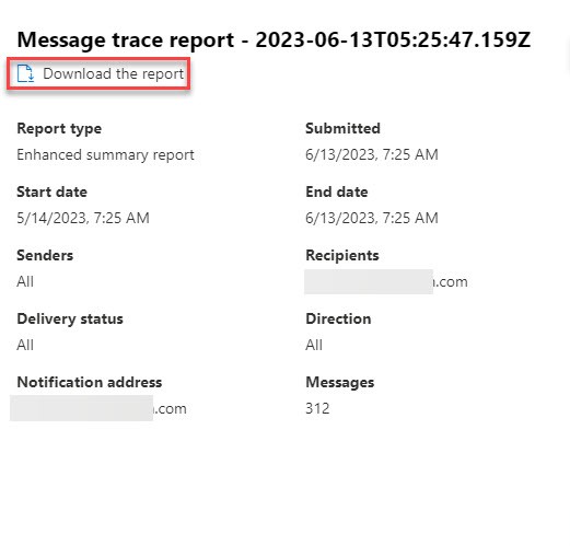 Can't download message trace report as Exchange Admin - Microsoft Q&A