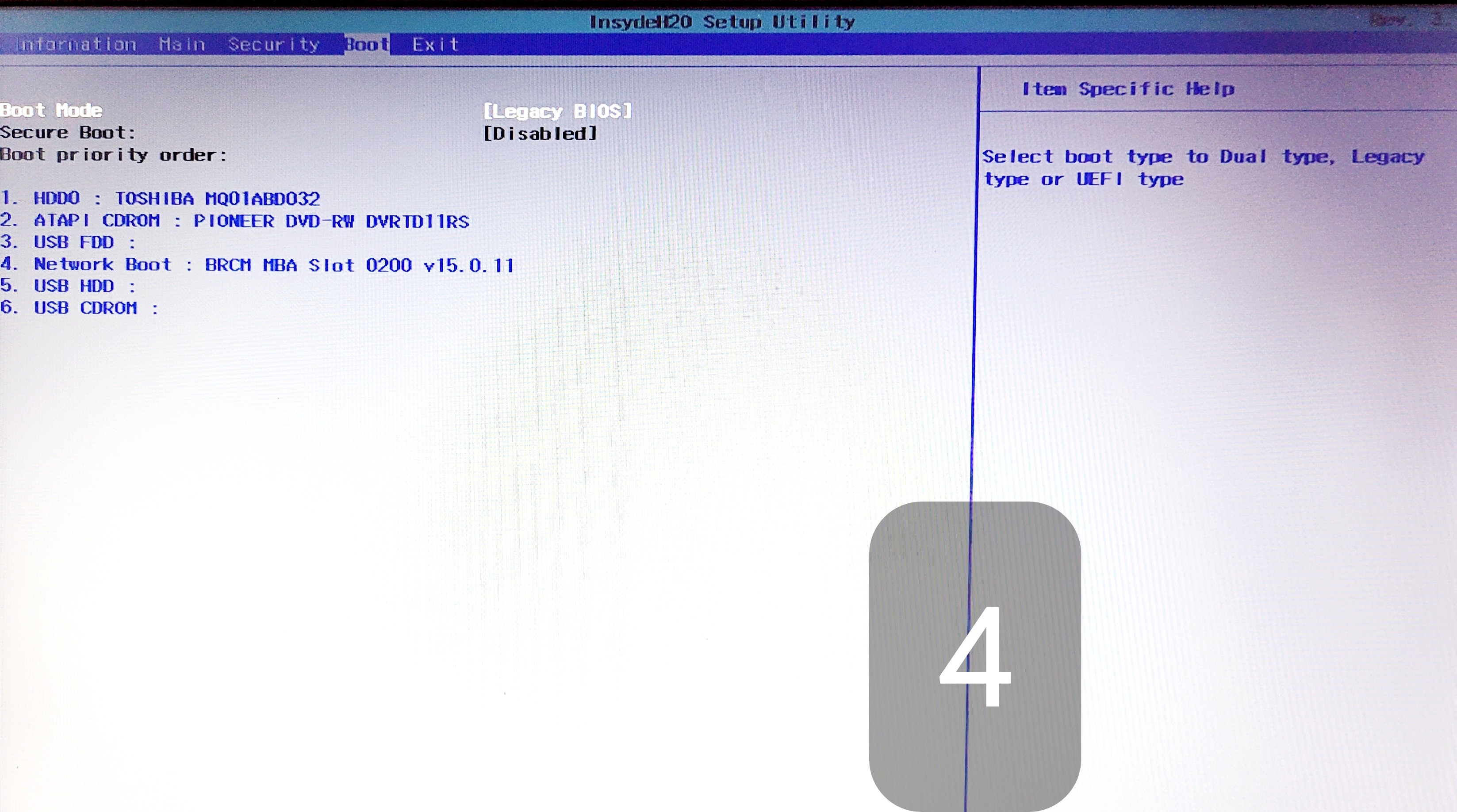How do i configure "InsydeH20 setup utility" to run/install Windows 10 from USB - Microsoft Q&A