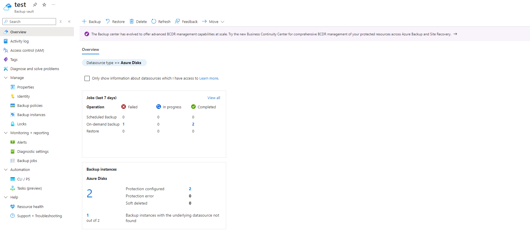 [Backup Vaults] Clarification on Azure Monitor Metrics values - Microsoft Q&A