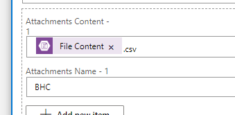 Share csv file as attachment in mail - When http request received method using logic app ...