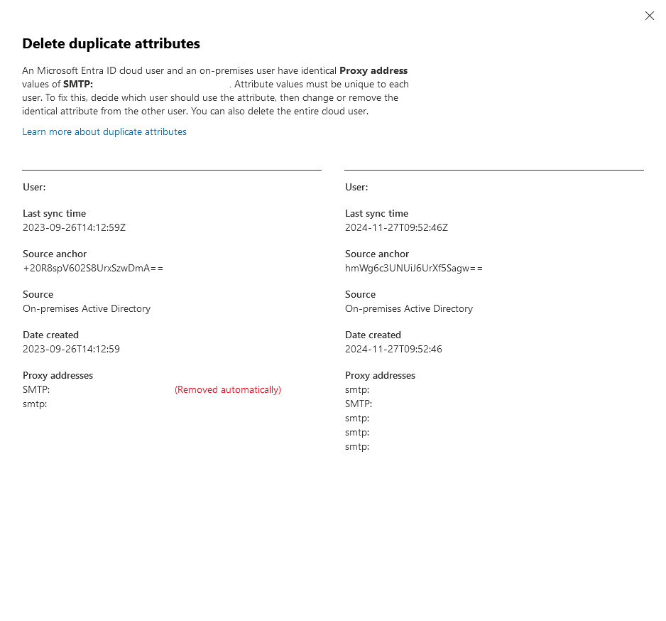 Email duplication error Azure Connect - Microsoft Q&A