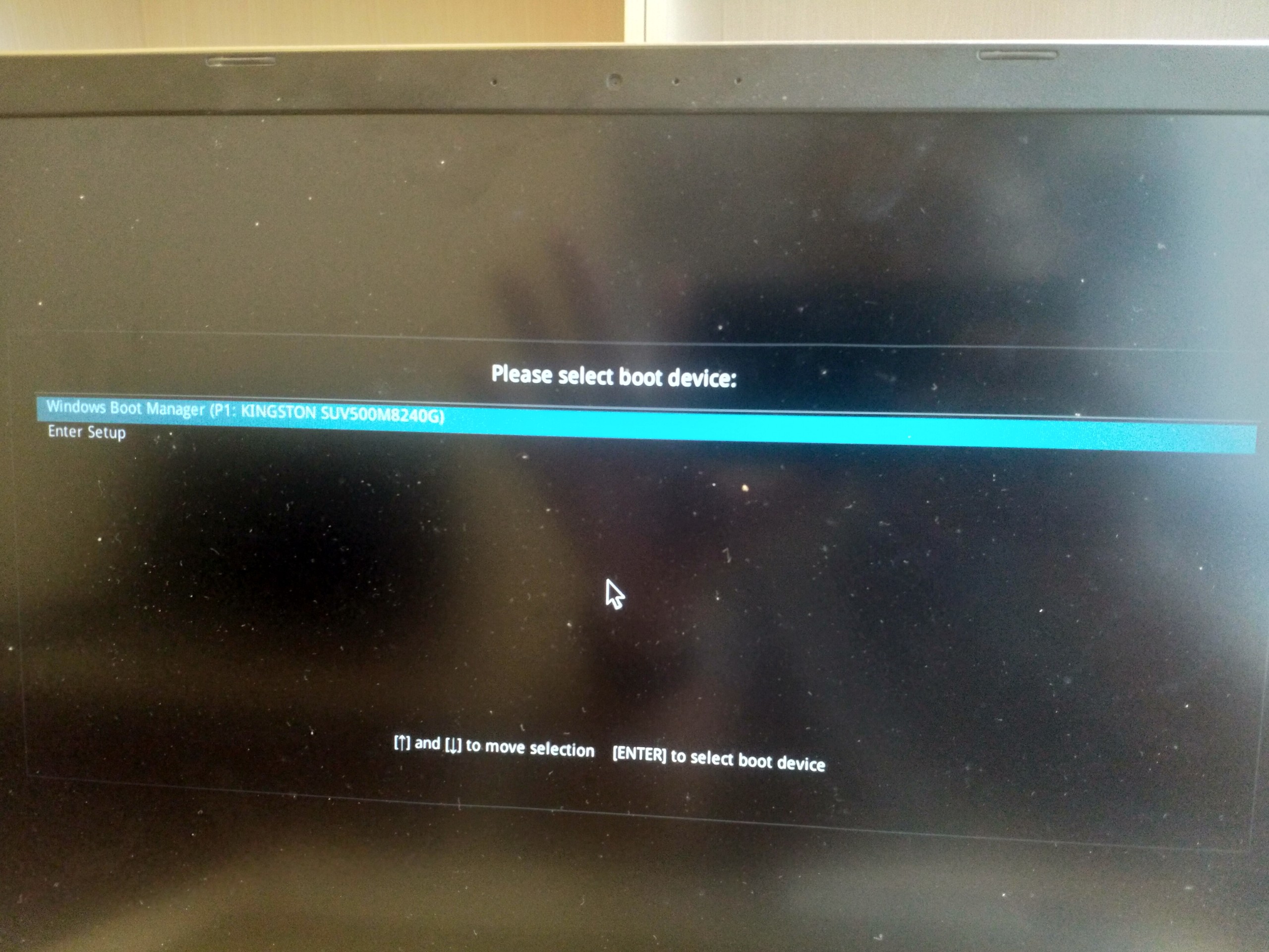 Remove Select boot device screen - Microsoft Q&A