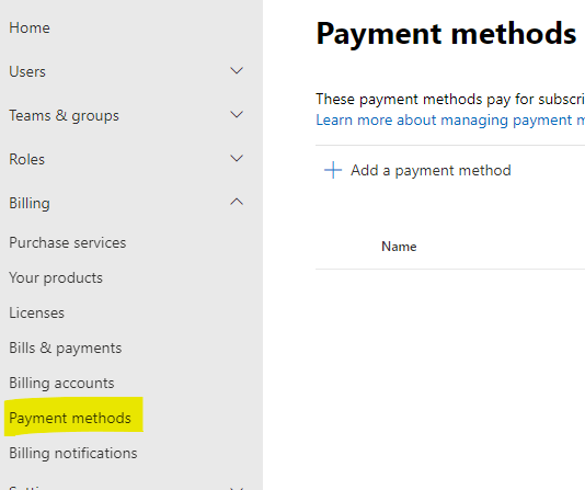 How on earth do I update my Credit Card information? - Microsoft Q&A