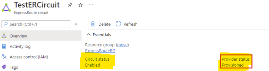 Unable to create microsoft peering over Express route circuit - Microsoft Q&A