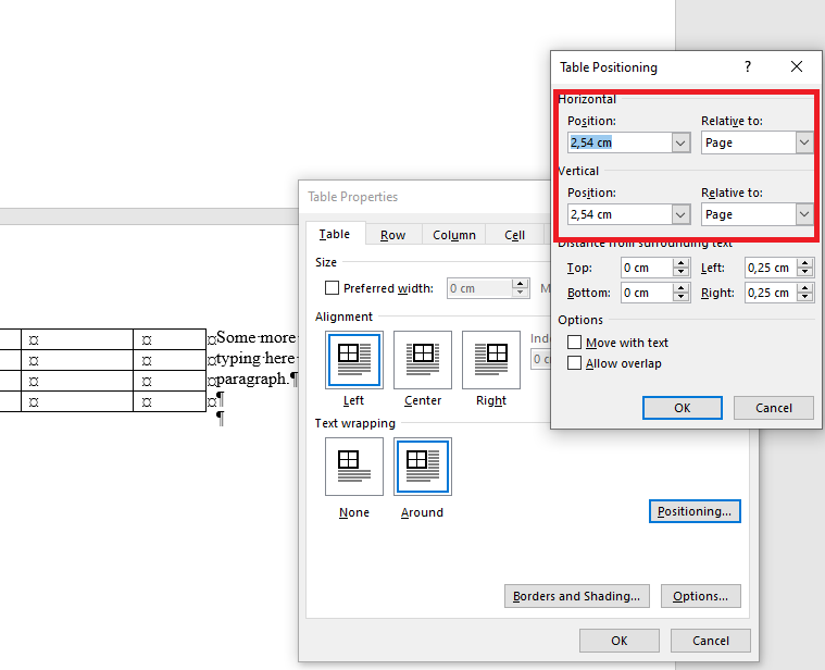 Keeping paragraph lines together when interrupted by table - Microsoft Q&A